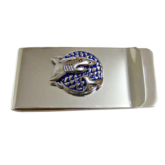 Kiola Designs | Accessories | Blue And Silver Toned Shark Money Clip ...